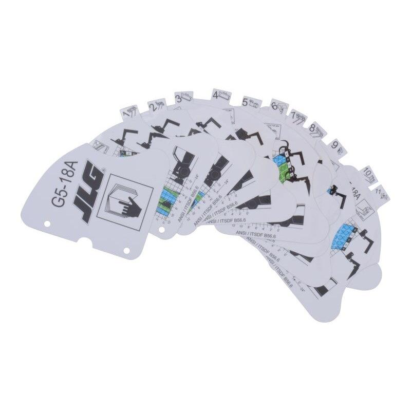 JLG Part # 1001102000 - LOADCHART, ASME, USA, (MECH/HYD)