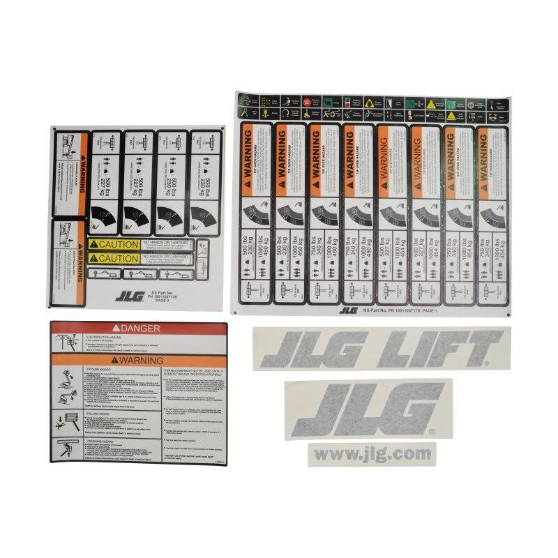JLG Part # 1001108717 - KIT, PLATF.DECALS 400S-460SJ