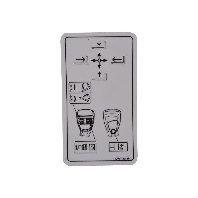 JLG Part # 1001181543 - DECAL, JOYSTICK