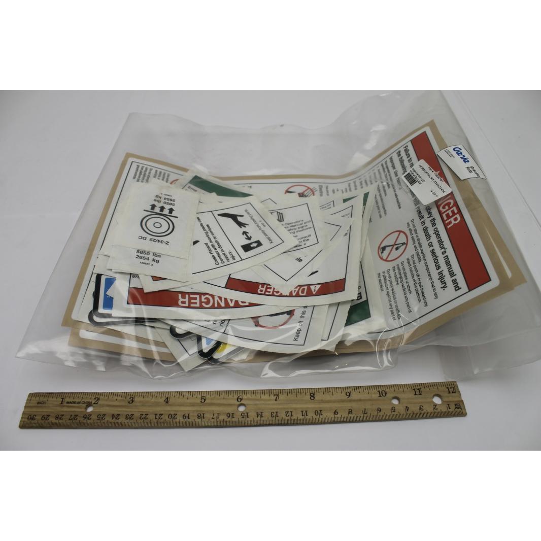 Genie Part # 106057, 106057GT - WORD DECAL KIT,Z34N/Z34DC