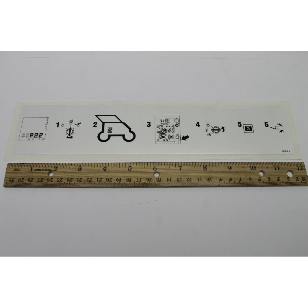 Genie Part # 1263545, 1263545GT - DECAL, INSTR-BYPASS KEY SWITCH