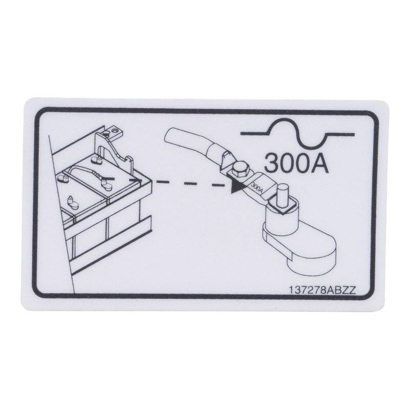 JLG Part # 137278SJ - SJ-DECAL, 300A FUSE LOCATION