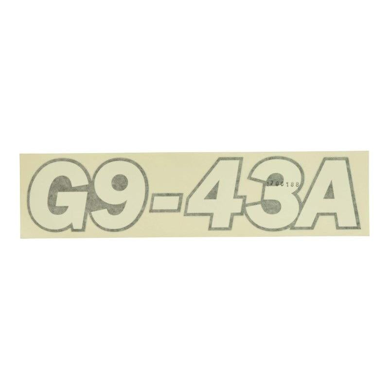 JLG Part # 1706188 - DECAL, G9-43A