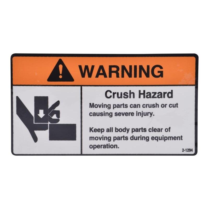 JLG Part # 2-1294GTGN - Genie-CRUSH HAZARD PINCH