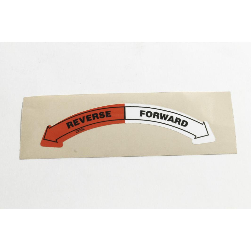 Genie Part # 22232, 22232GT - DECAL, "REVERSE-FORWARD" BOOM