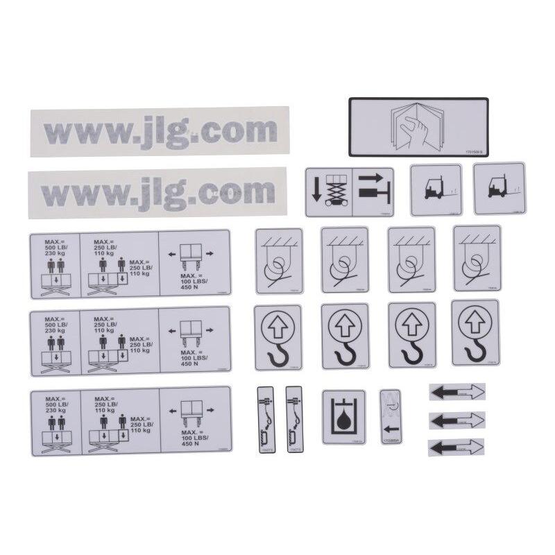 JLG Part # 2902070 - KIT, DECAL, PICTOGRAM, 1932E2