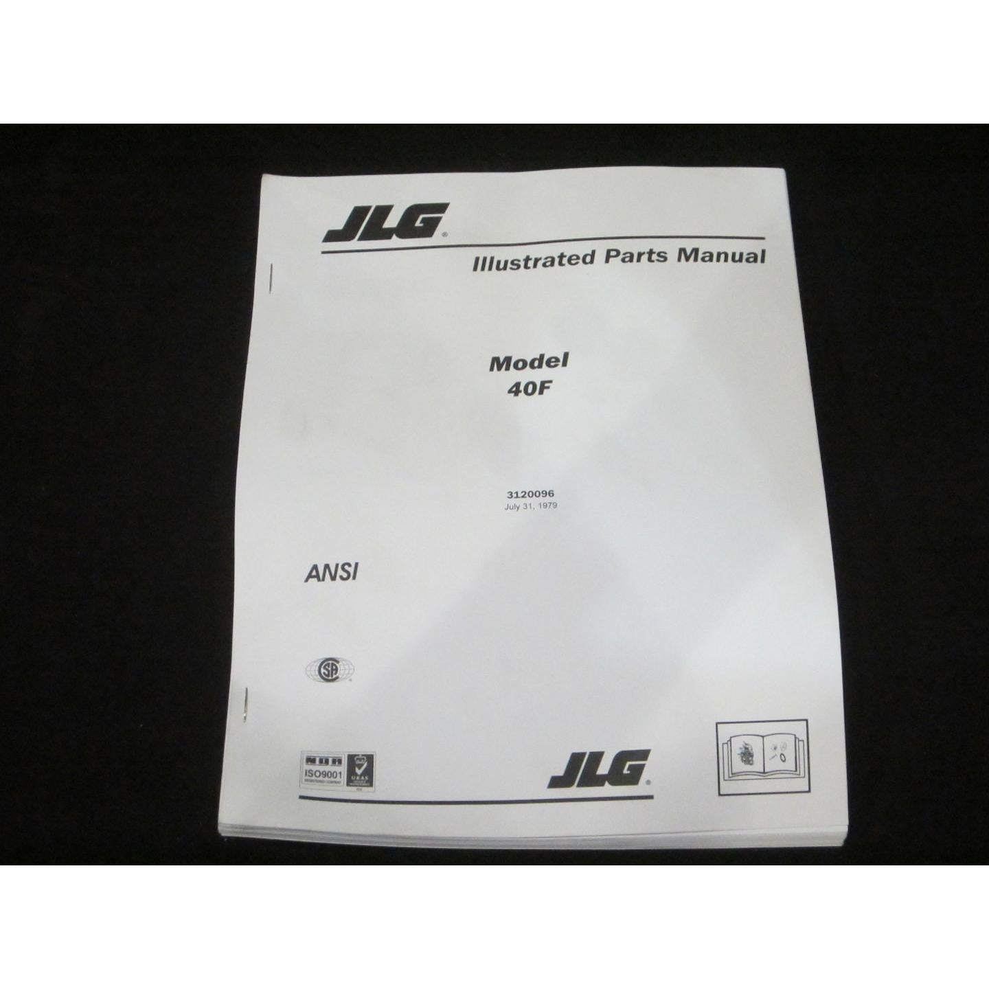JLG Part # 3120096 - MANUAL 40F ILLUSTRATED PARTS