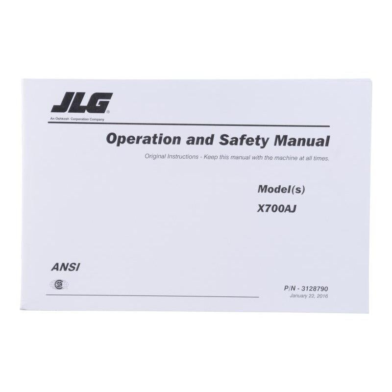 JLG Part # 3128790 - MANUAL, X700AJ ANSI OPERATOR
