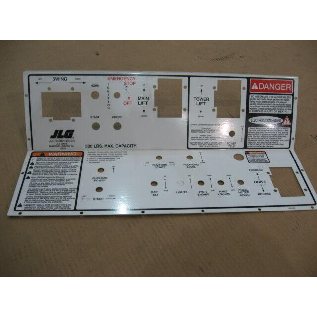 JLG Part # 3252392 - NAMEPLATE, CONSOLE LID (PQ)