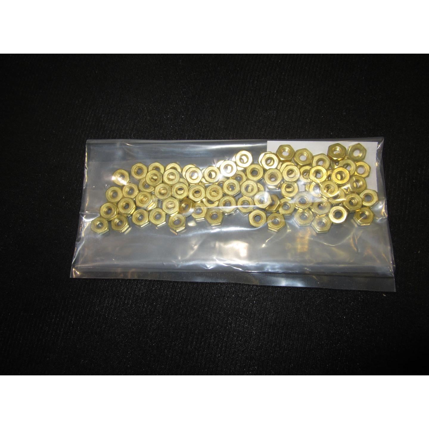 JLG Part # 3300379-100 - NUT-SPEC, HEX#8-32BRASS, QTY=100