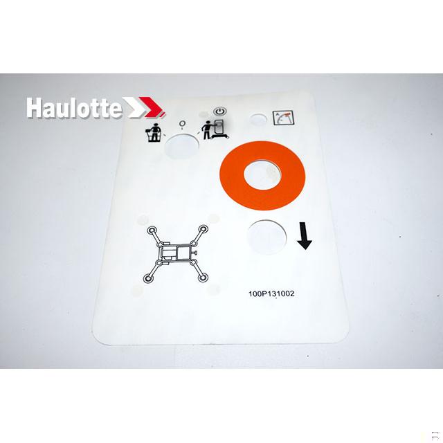 Haulotte Part # 4000713280 - TURRET CTRL PANEL LABEL