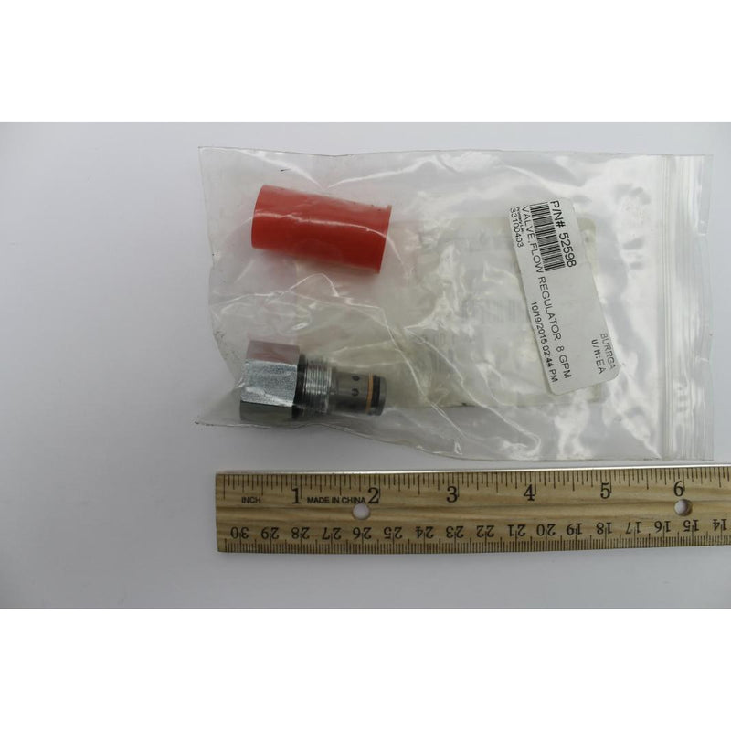 Genie Part # 52598, 52598GT - VALVE, FLOW REGULATOR .8 GPM