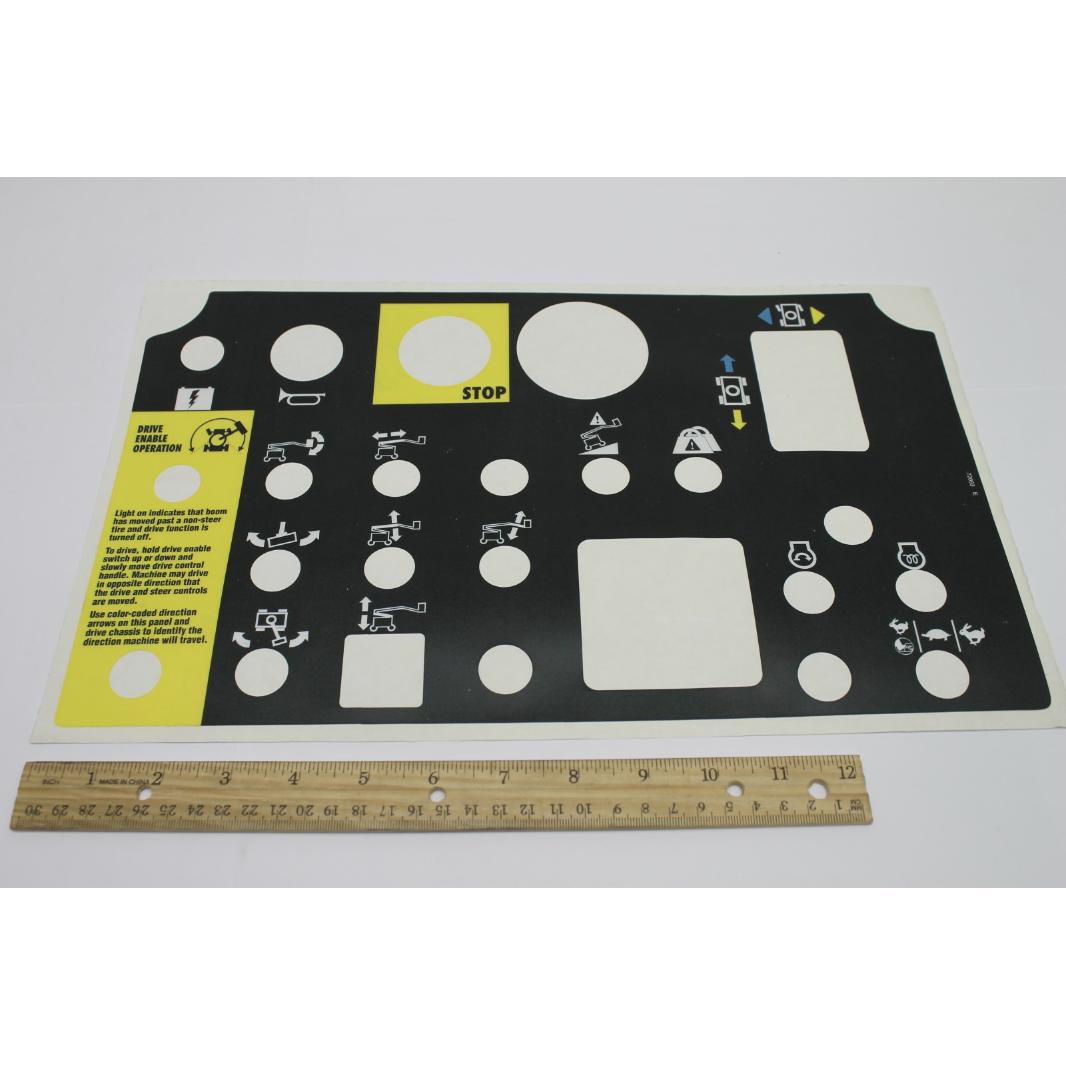 Genie Part # 72093, 72093GT - DECAL, PLATFORM CONTROL PANEL