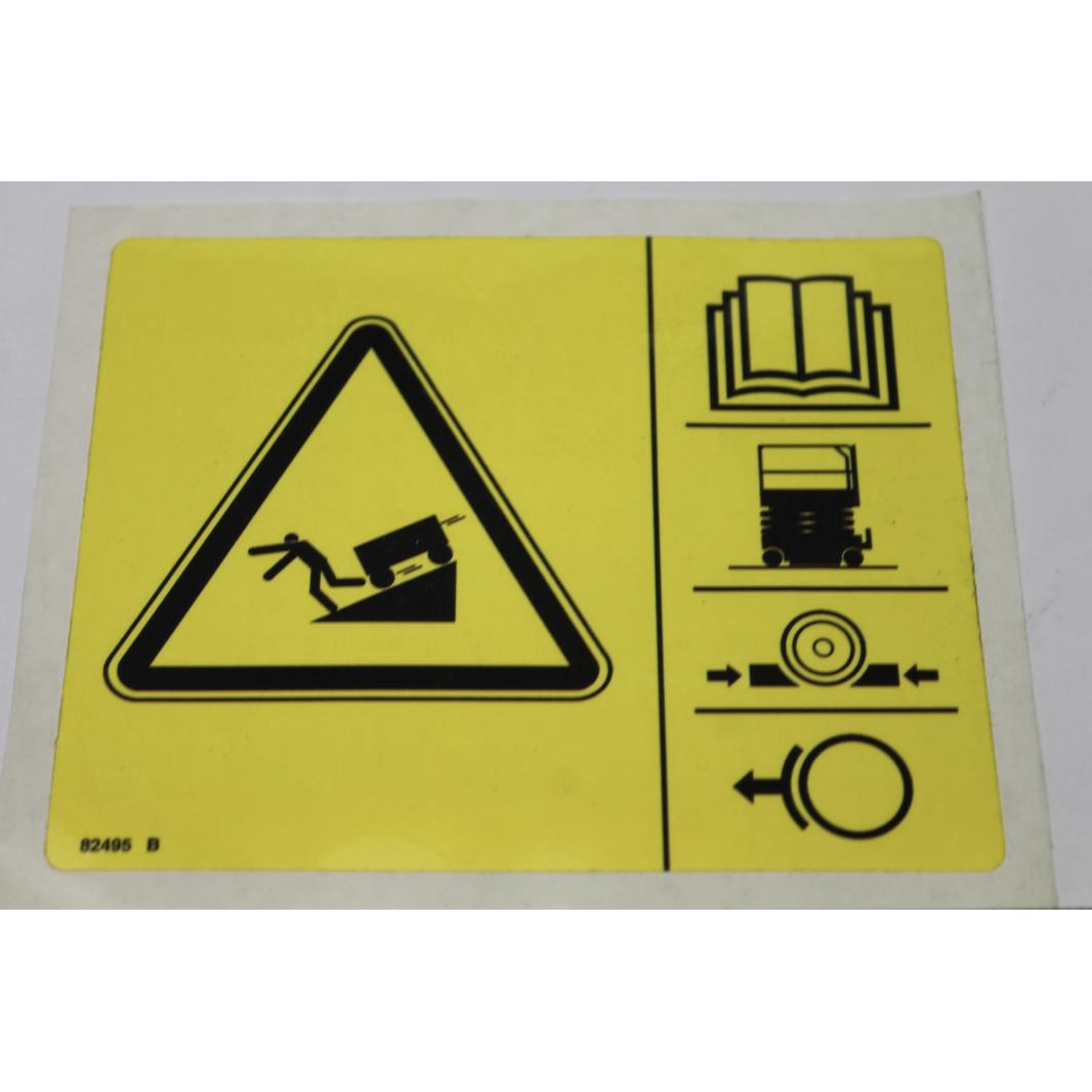 Genie Part # 82495, 82495GT - DECAL SYMBOL BRAKE REL SAFETY