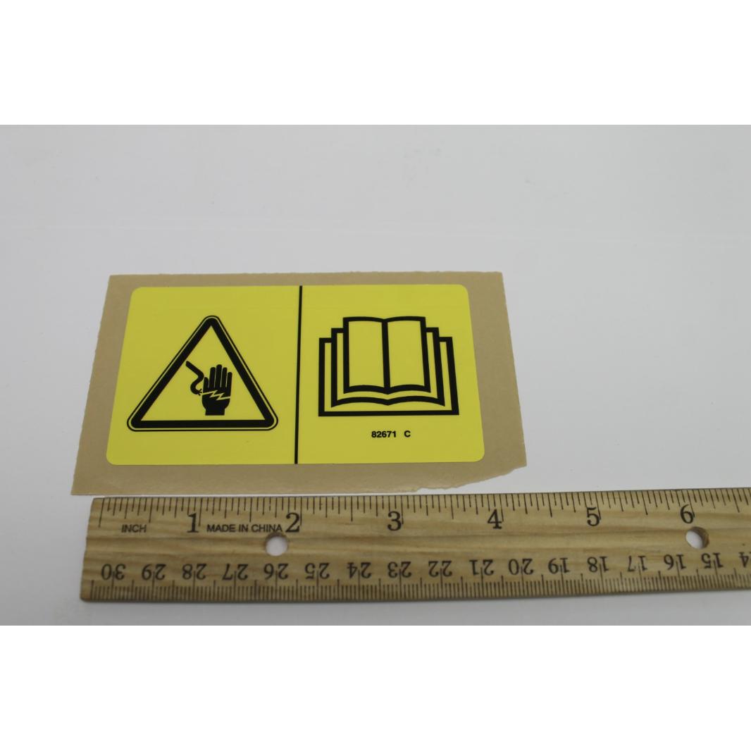 Genie Part # 82671, 82671GT - DECAL, LABEL, WELD LINE INST, SYM