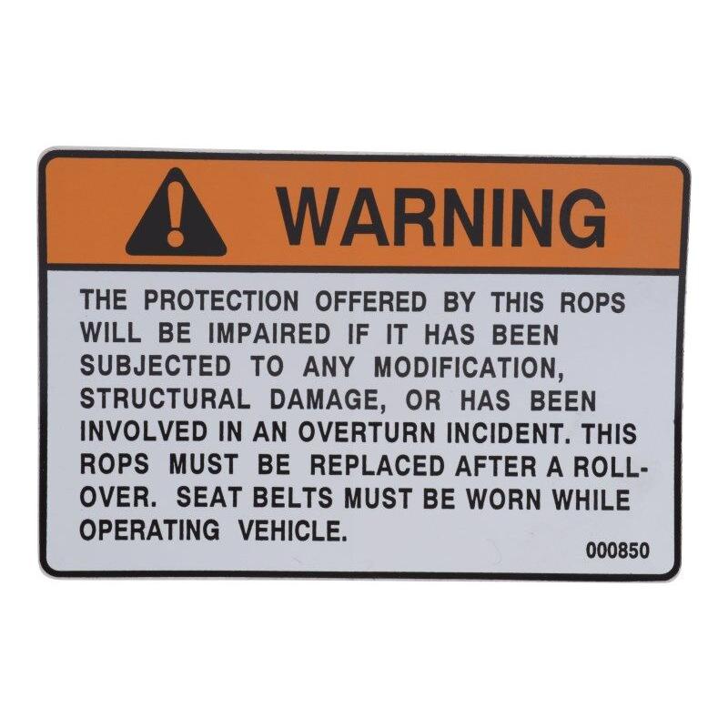JLG Part # 91164094 - ROPS DECAL
