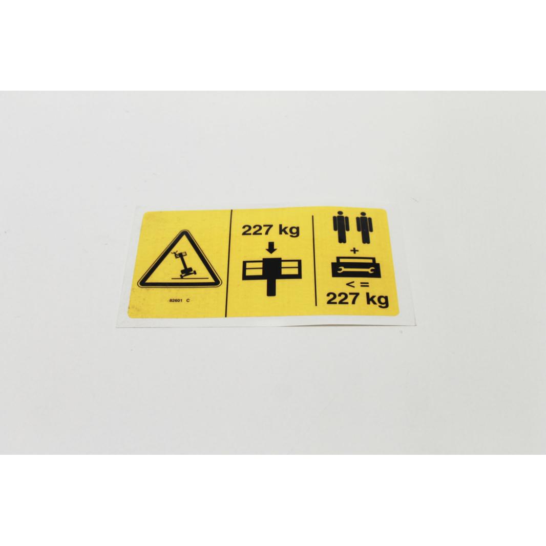 Genie Part # 82601, 82601GT - DECAL,LABEL,MAX CAPACITY***